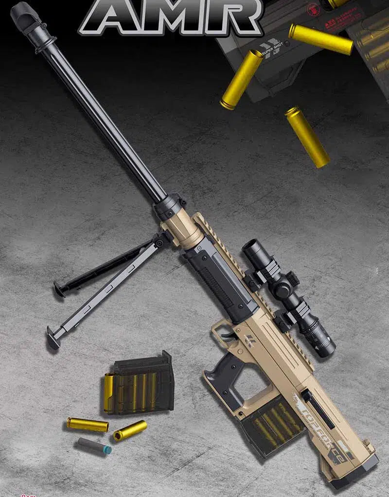 Lehui AMR Shell Eject Foam Blaster Soft Bullet Launcher – m416gelblaster