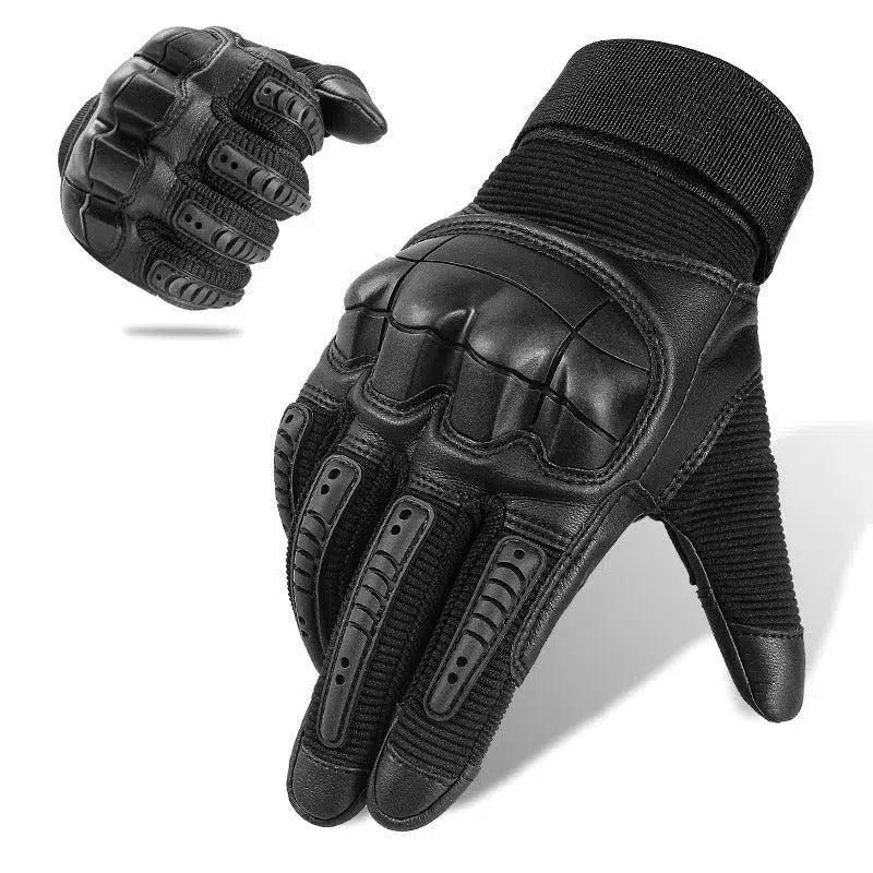 PU Leather Tactical Military Full Finger Touch Screen Gloves ...