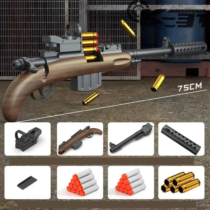 Handi K31 Manual Bolt Action Shell Ejecting Foam Dart Blaster – m416gelblaster